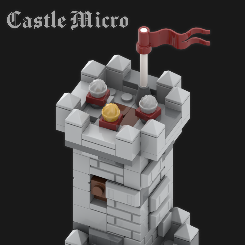 LEGO MOC Castle Micro - Medieval Castle in Microscale by Minifigdisplayco | Rebrickable - Build ...
