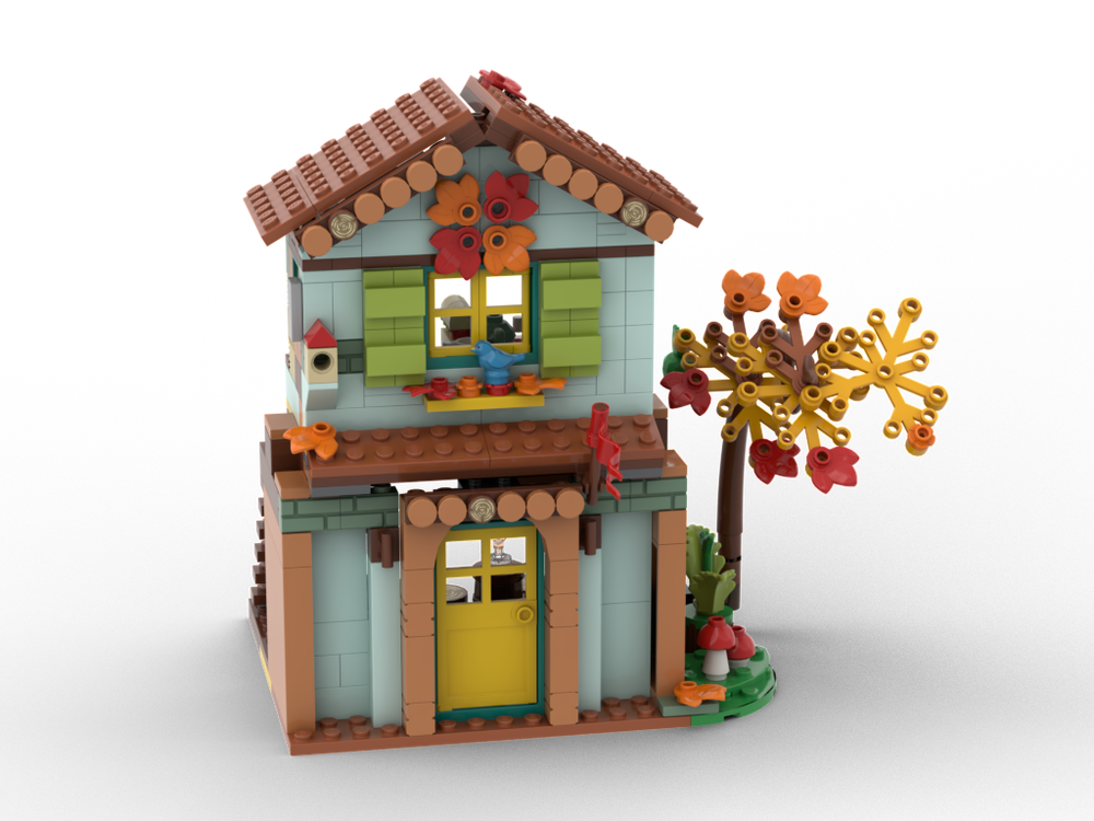 LEGO MOC-236670 Cozy Fall Cabin by brickbicycle | Rebrickable - Build ...