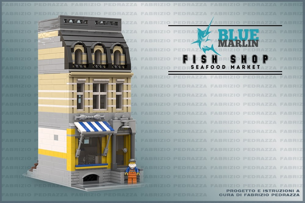 LEGO MOC Blue Marlin Fish Shop by BrickFab Creations | Rebrickable ...