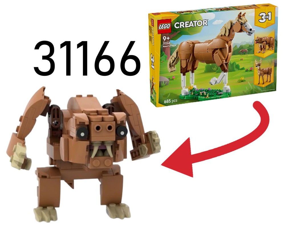 LEGO MOC Rancor - 31166 Alternate build by PijusM | Rebrickable - Build ...