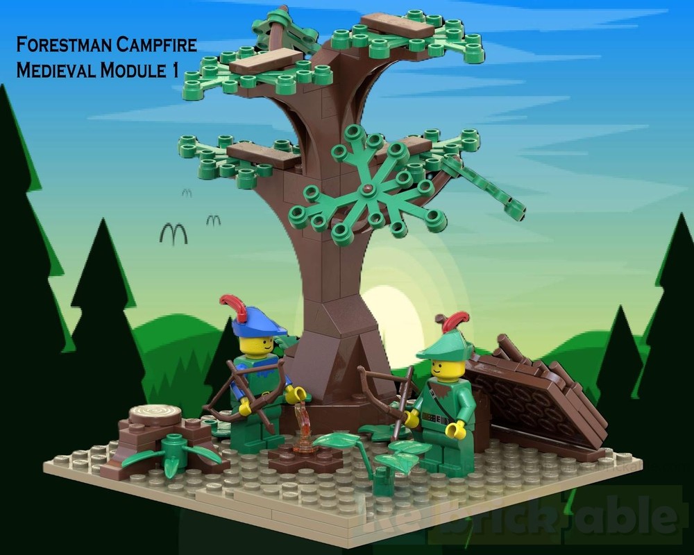 LEGO MOC-236809 Forestman Campfire: Medieval Module 1 by BrickClones ...