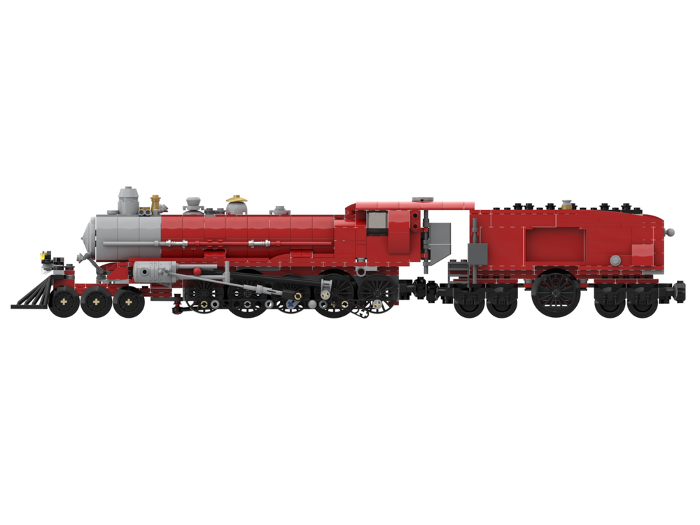 LEGO MOC-236983 motorised red steam train v2 by lok111 | Rebrickable - Build with LEGO