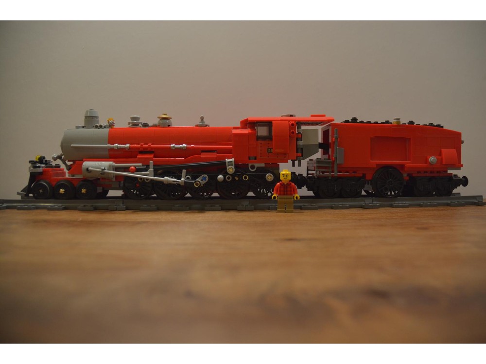 LEGO MOC-236983 motorised red steam train v2 by lok111 | Rebrickable - Build with LEGO