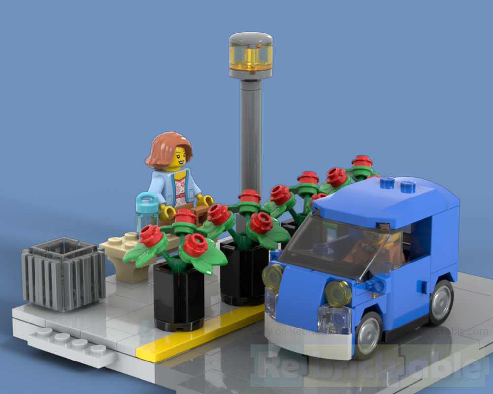 LEGO MOC Sidewalk & Road modules by Stud.ious | Rebrickable - Build ...