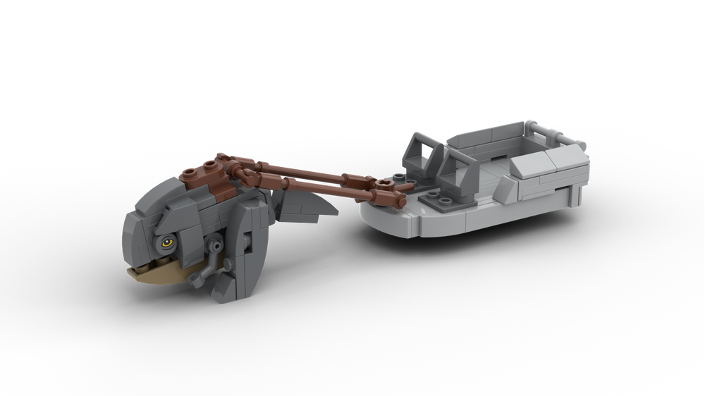 LEGO MOC Blurrg and Cart by BaufmanBricks | Rebrickable - Build with LEGO