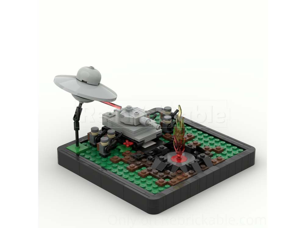LEGO MOC Diorama Haunebu ii Dostra microscale by AlessandroMaffioli ...