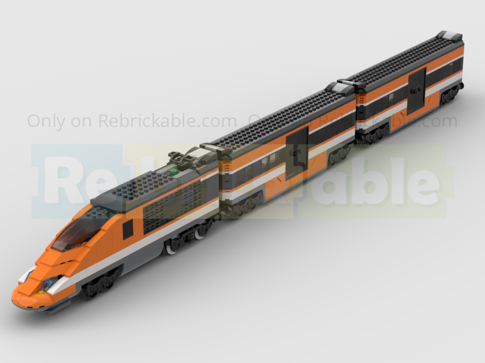 LEGO MOC 60337 Modification - Classic Orange TGV Livery by Andy Ps ...