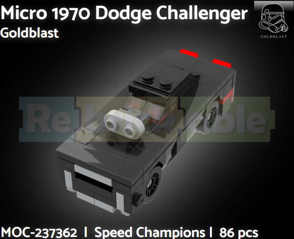 LEGO MOC-237362 Micro 4-Stud Wide 1970 Dodge Charger by Goldblast ...
