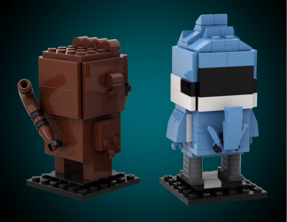 LEGO MOC-237408 Mordecai and Rigby Brickheadz (Regular Show) by Ploopis ...