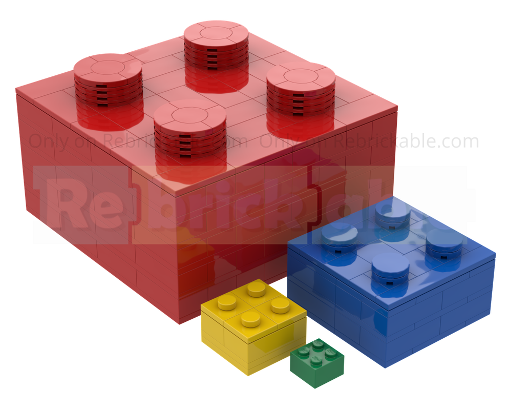 LEGO MOC-237426 Upscaled 2x2 Bricks by Goldblast | Rebrickable - Build ...