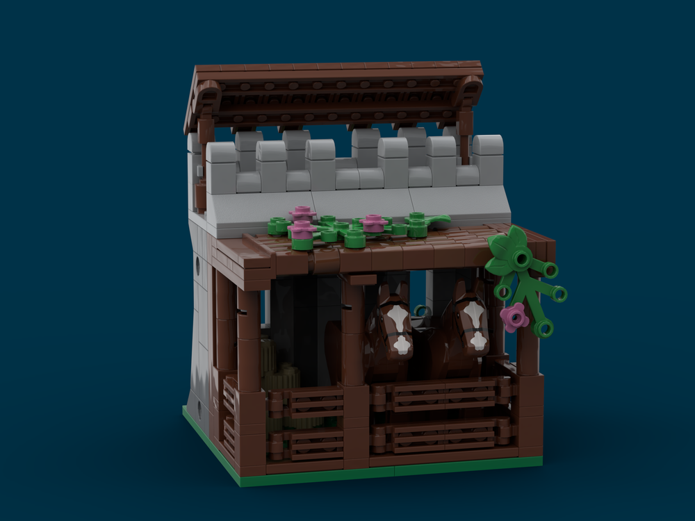 LEGO MOC Stables Module by G3ppO | Rebrickable - Build with LEGO