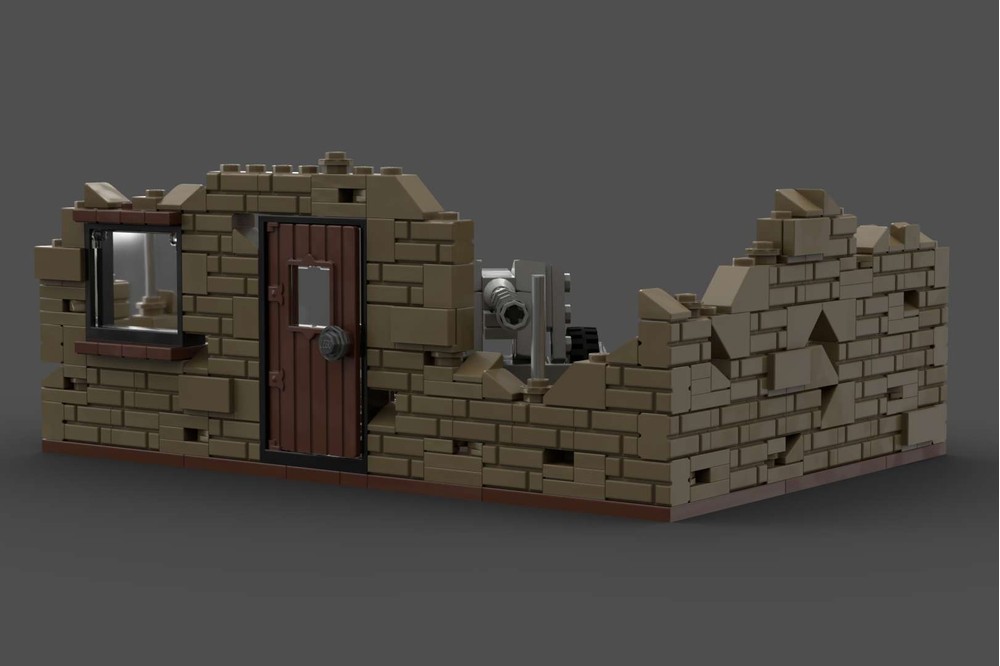 LEGO MOC Dark Tan WW2 Building Ruins by CloneFlame102 | Rebrickable ...