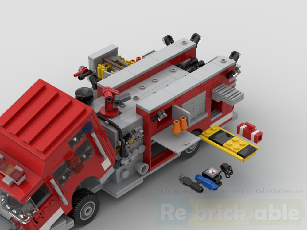 LEGO MOC Fire Pumper Truck by HMMWVmocs | Rebrickable - Build with LEGO
