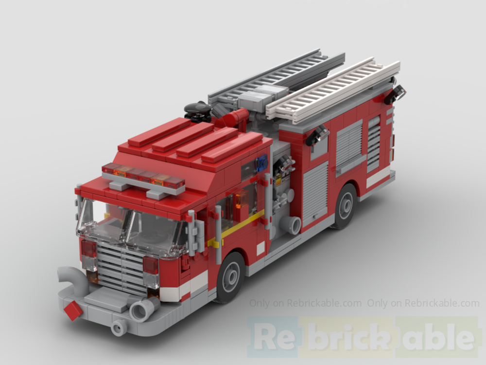LEGO MOC Fire Pumper Truck by HMMWVmocs | Rebrickable - Build with LEGO