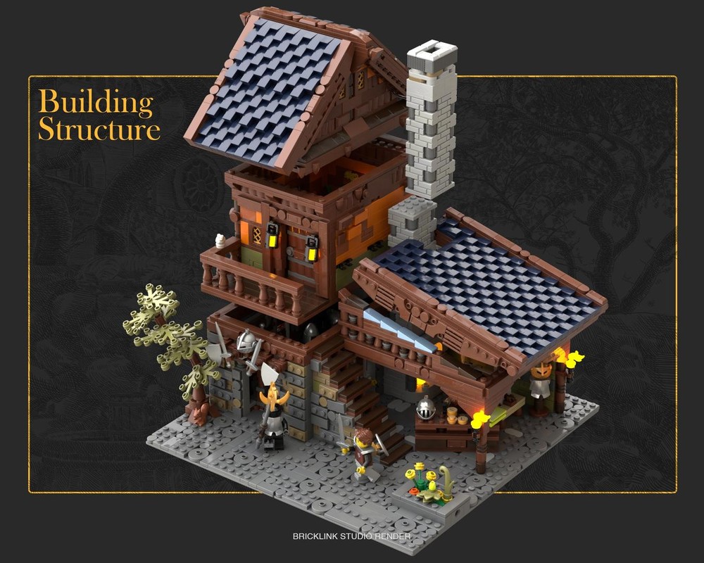LEGO MOC-237543 MEDIEVAL MODULAR SERIES 1 - BLACKSMITH'S FORGE by ...