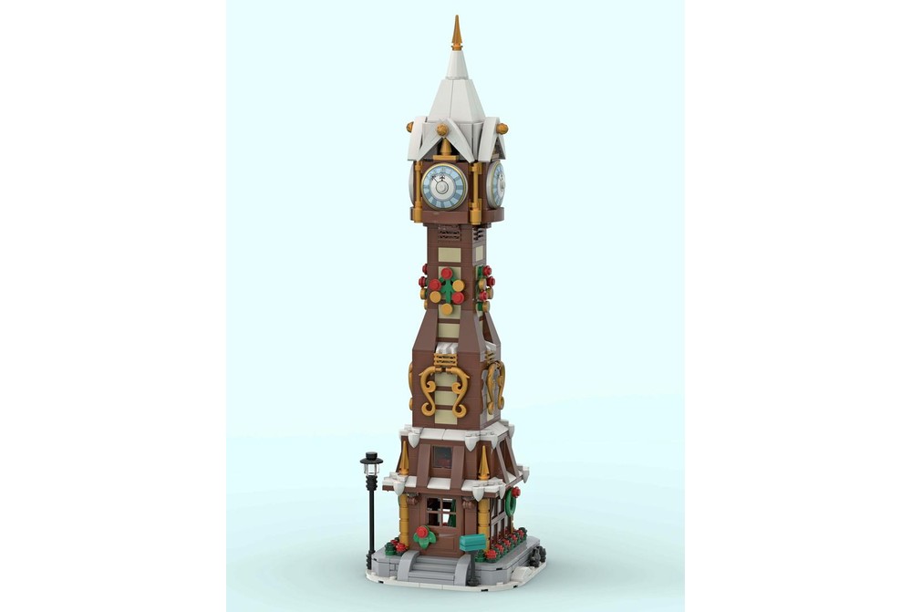 LEGO MOC Christmas Village Clock Tower by Alcor_69 | Rebrickable ...