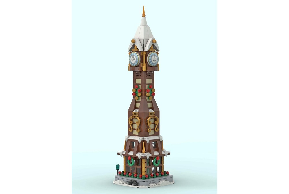 LEGO MOC Christmas Village Clock Tower by Alcor_69 | Rebrickable ...