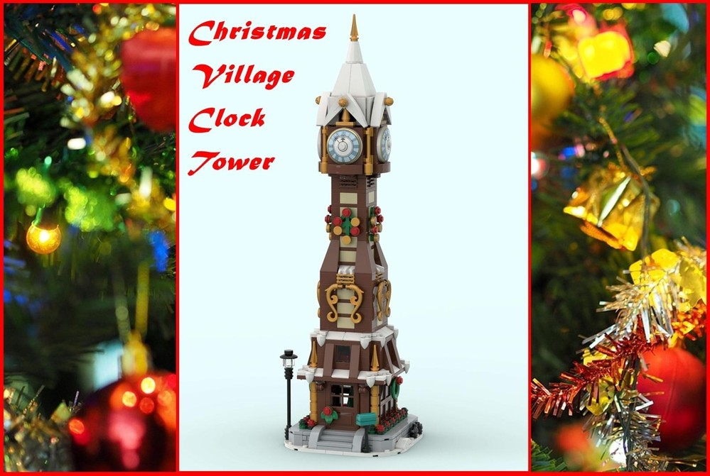 LEGO MOC Christmas Village Clock Tower by Alcor_69 | Rebrickable ...