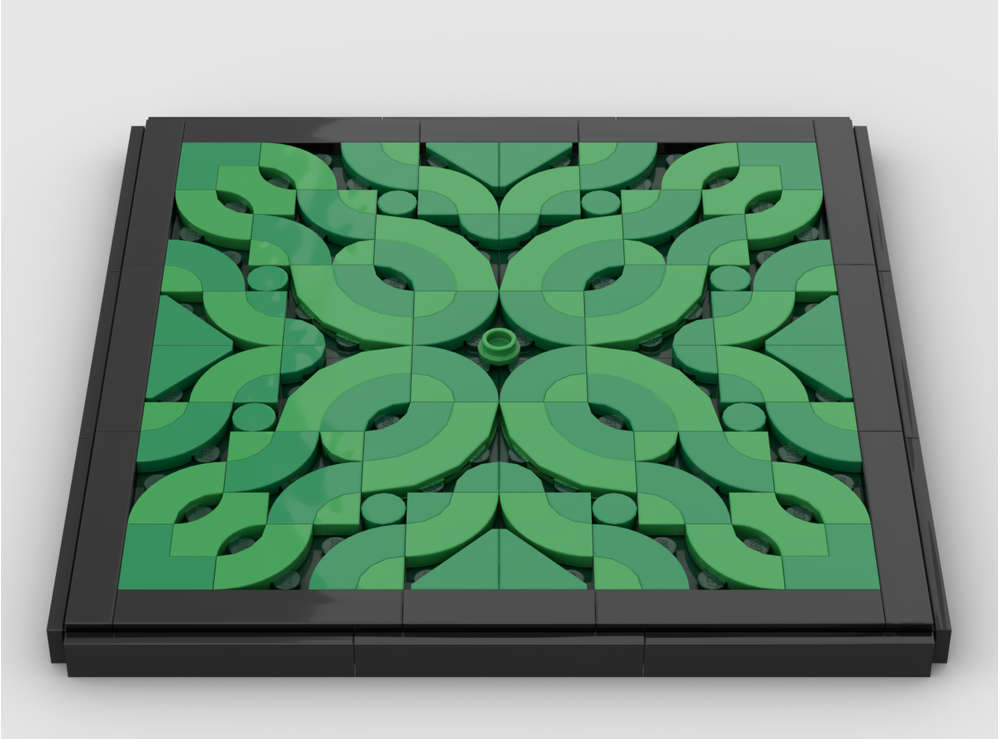 LEGO MOC Mandala - Curved Tiles by KingGror | Rebrickable - Build with LEGO
