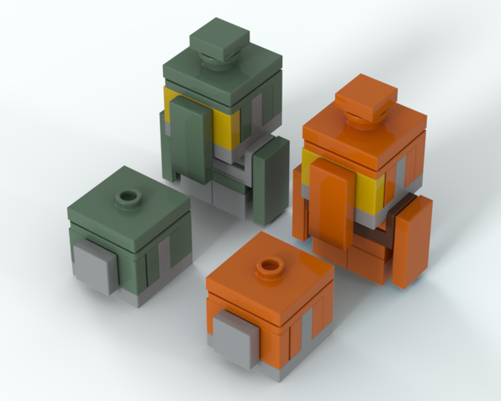 LEGO MOC copper golems and chests by Hello There | Rebrickable - Build ...