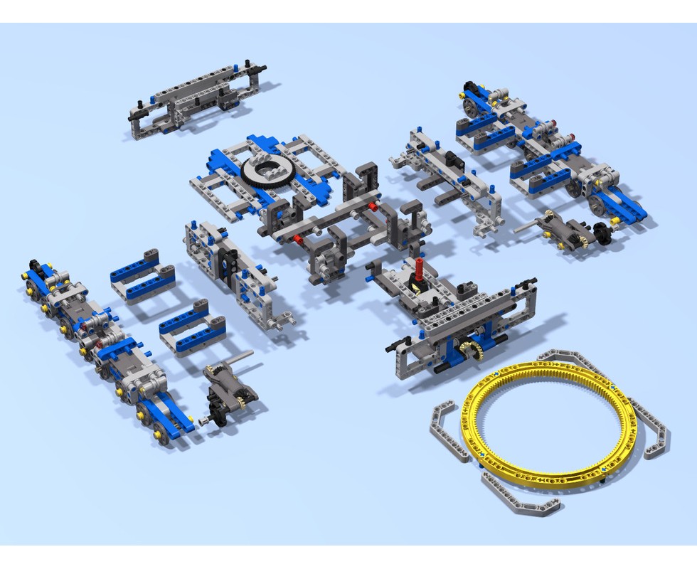 LEGO MOC MOC - Crawler Crane Track Base by HRU Bricks | Rebrickable ...