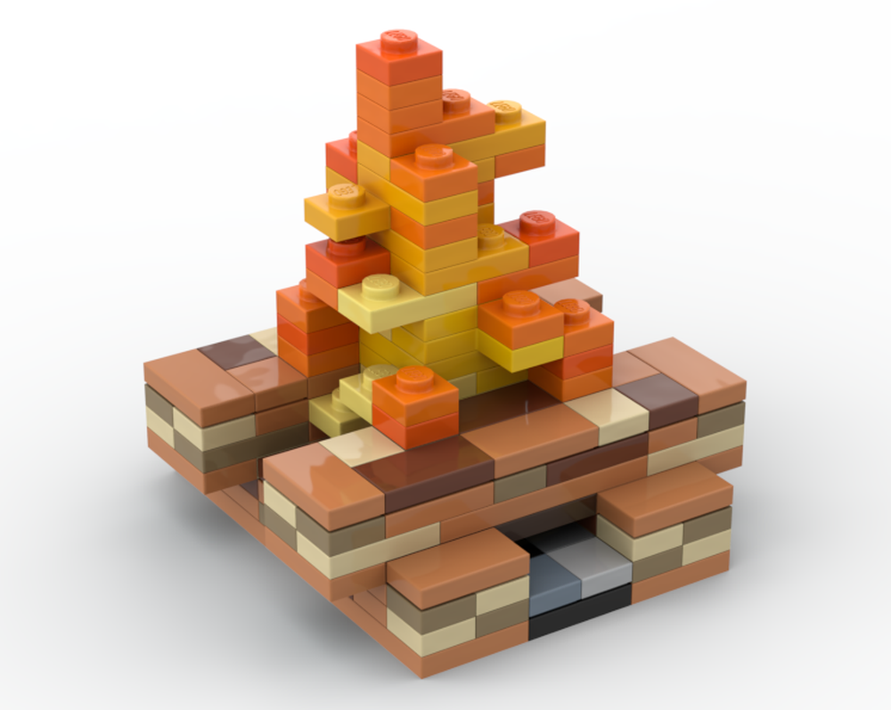LEGO MOC Campfire Block by aure bricks | Rebrickable - Build with LEGO