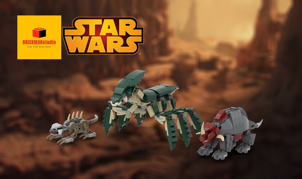 LEGO MOC SW Episode 2 Geonosian Arena Petranaki / Geonosis Beasts ...
