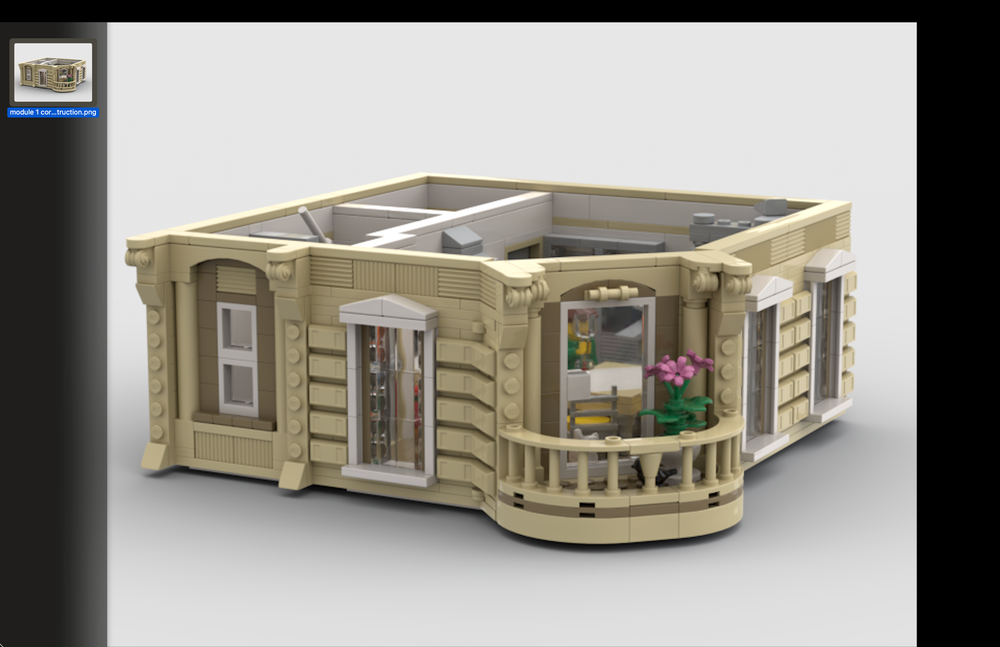 LEGO MOC corner building module by cornflake67 | Rebrickable - Build ...