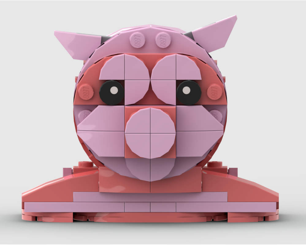 LEGO MOC Pig Head by RobotBuilder42 | Rebrickable - Build with LEGO