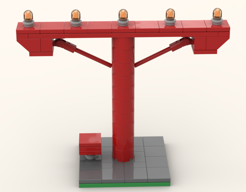 LEGO MOC red runway approch light pole by Breizh-bricks | Rebrickable ...