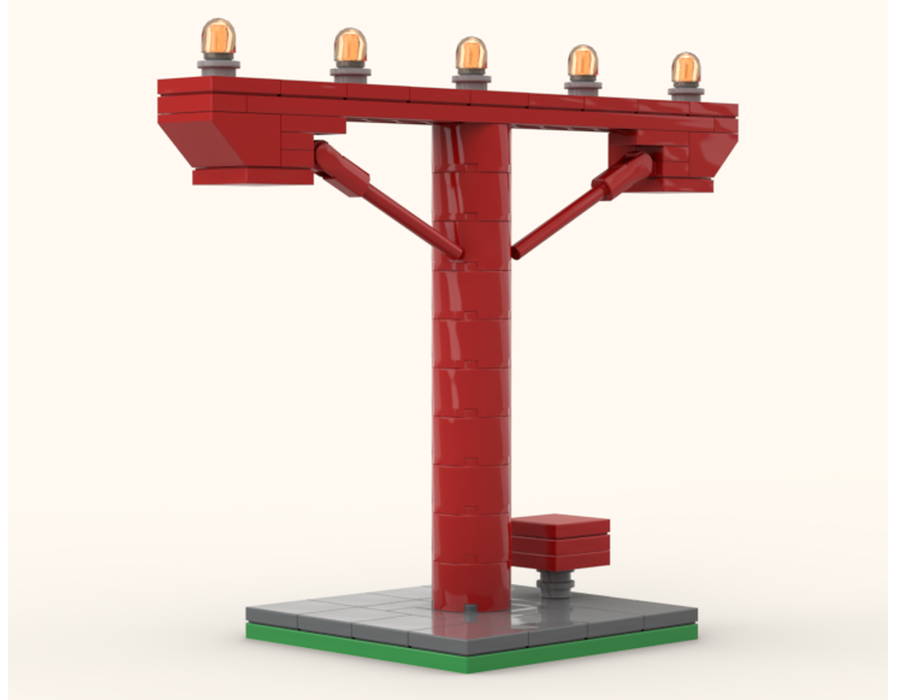 LEGO MOC red runway approch light pole by Breizh-bricks | Rebrickable ...