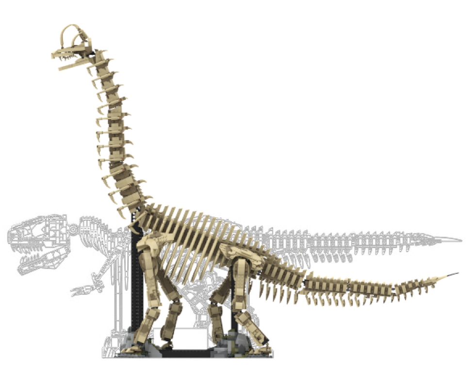 LEGO MOC Brachiosaurus fossil by MustacheMeneer | Rebrickable - Build ...
