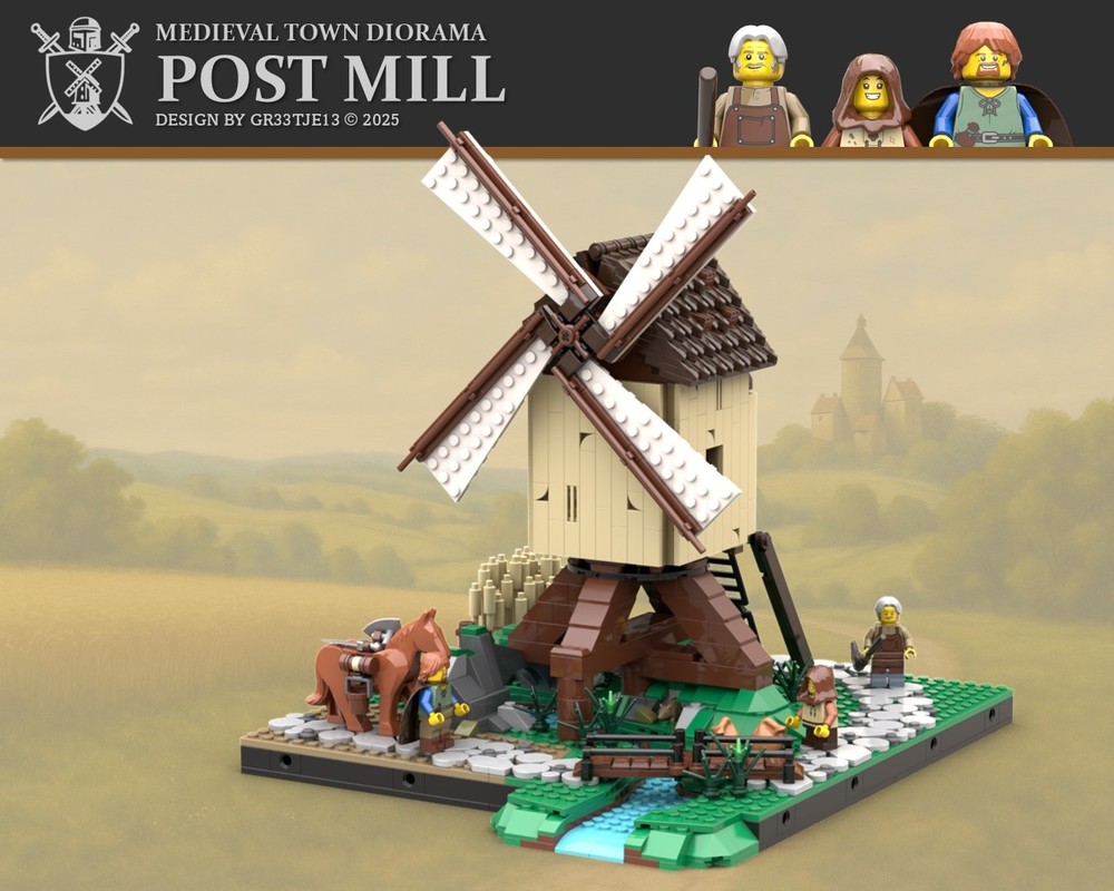 LEGO MOC Medieval Post Mill - Medieval Town Diorama by Gr33tje13 ...
