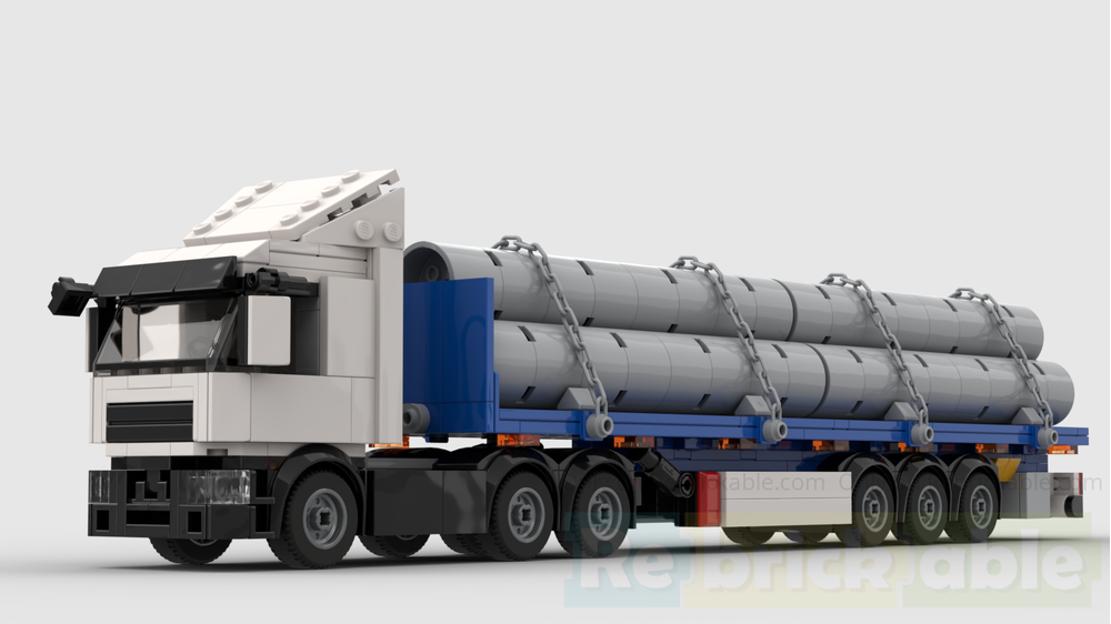 LEGO MOC-238423 Flat bed trailer by phigeon | Rebrickable - Build with LEGO