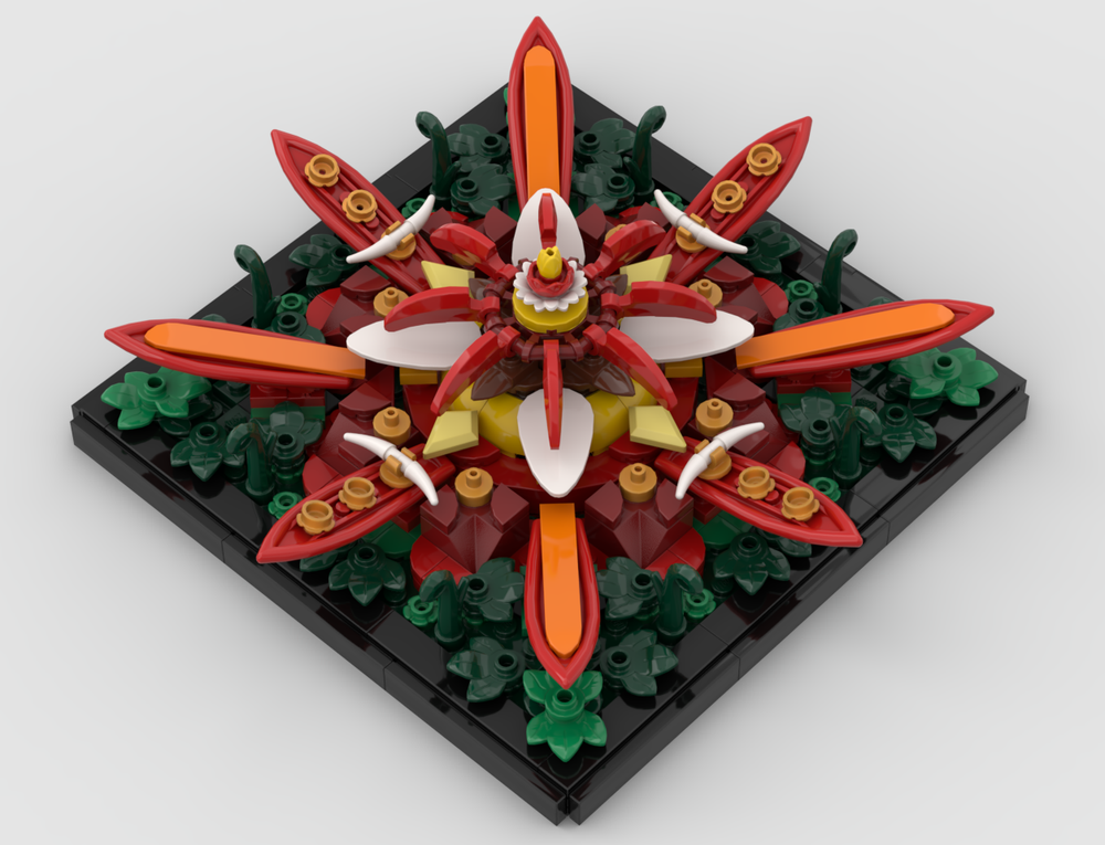 LEGO MOC Mandala - Flower - Red by KingGror | Rebrickable - Build with LEGO
