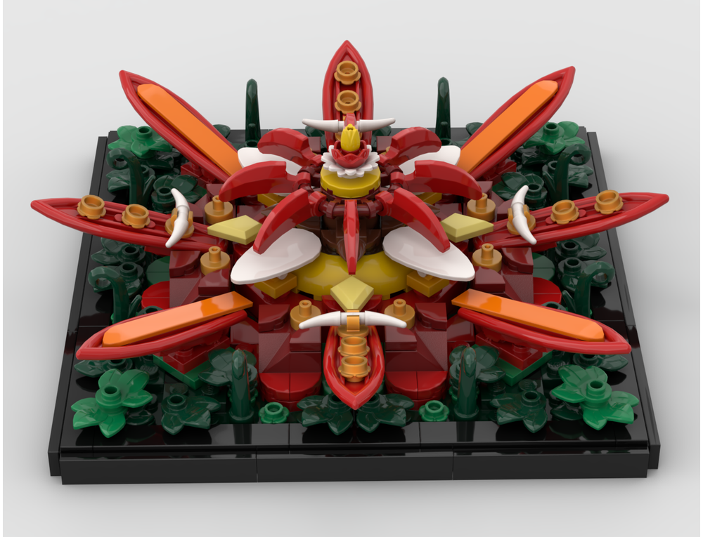LEGO MOC Mandala - Flower - Red by KingGror | Rebrickable - Build with LEGO