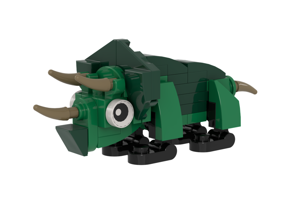 LEGO MOC Easy LEGO® Dinosaur – Triceratops (49 parts, Simple Build for ...