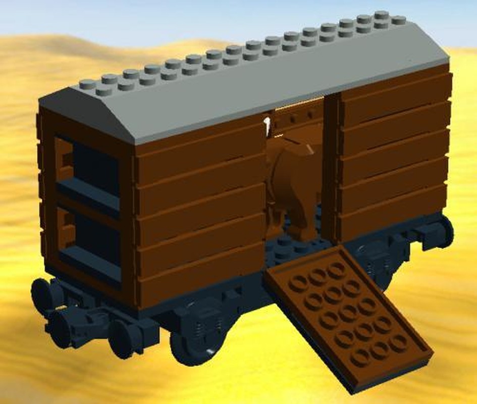 LEGO MOC Cow Transport Boxcar by woofmcmoose | Rebrickable - Build with ...