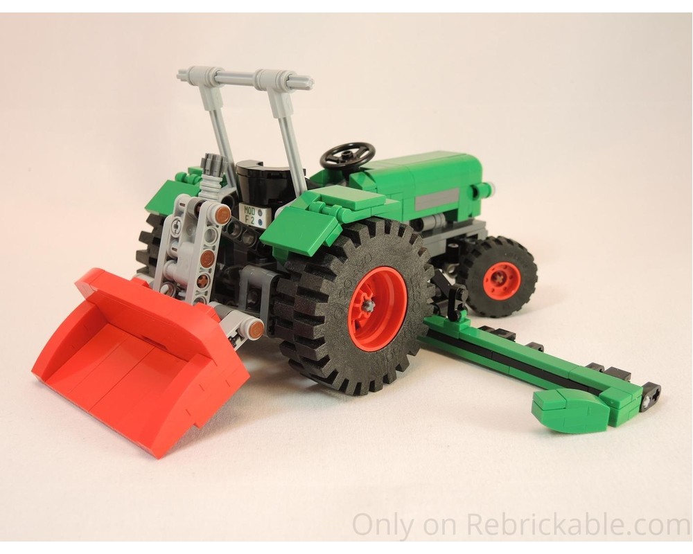 LEGO MOC-238616 Fendt Farmer 2 with sickle bar mower and tilting bucket ...