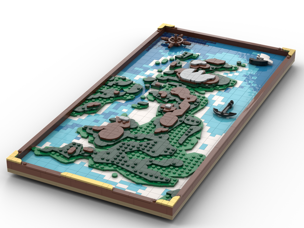 LEGO MOC-238645 Topographic Map of the United Kingdom by SharkyBricks ...