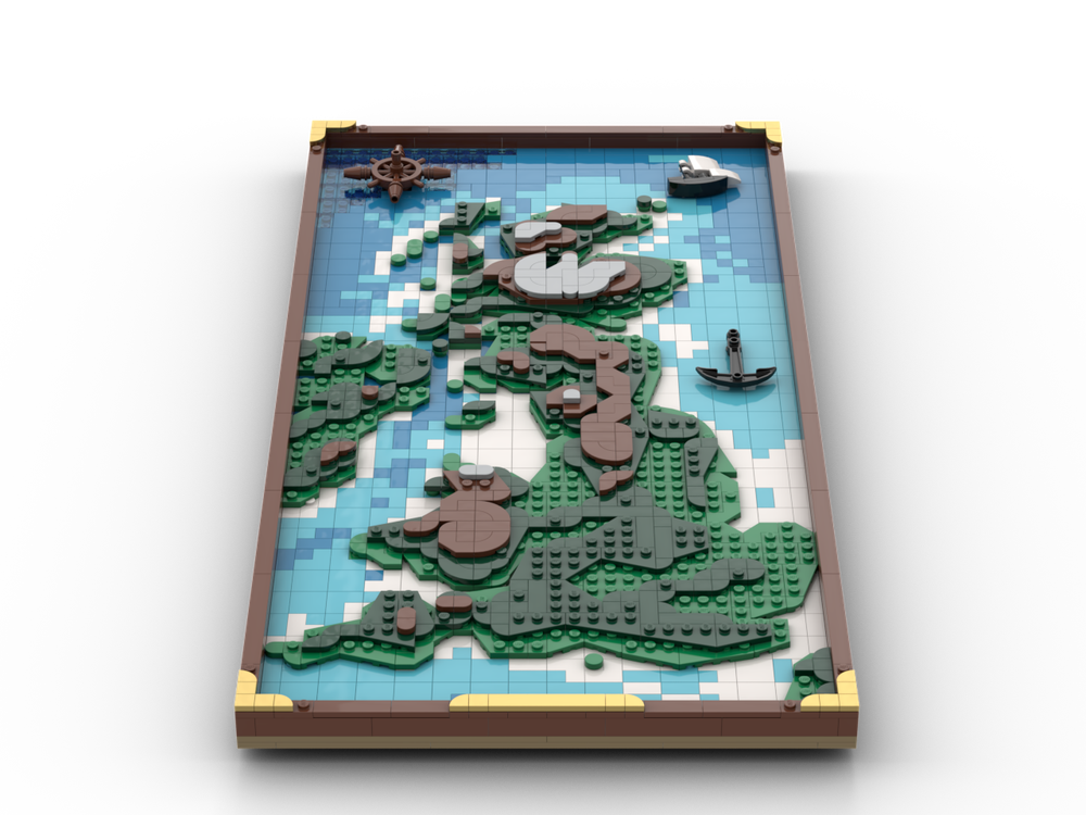 LEGO MOC-238645 Topographic Map of the United Kingdom by SharkyBricks ...