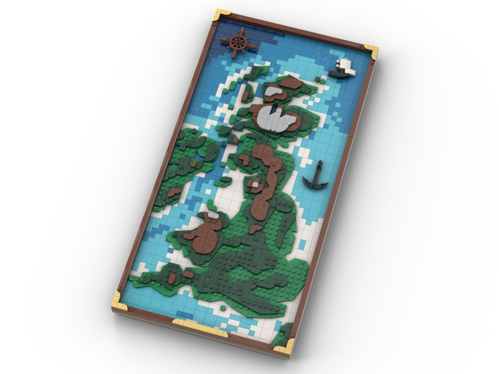 LEGO MOC-238645 Topographic Map of the United Kingdom by SharkyBricks ...