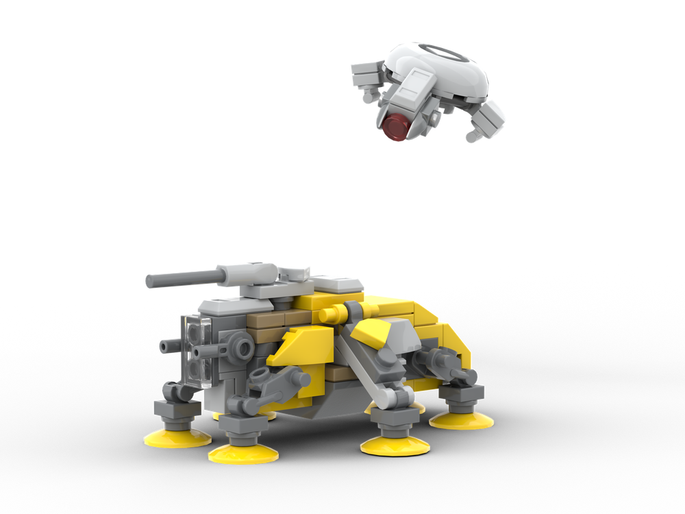 LEGO MOC 327th Star Corps Micro AT-TE and Droid Gunship - Alt Build ...