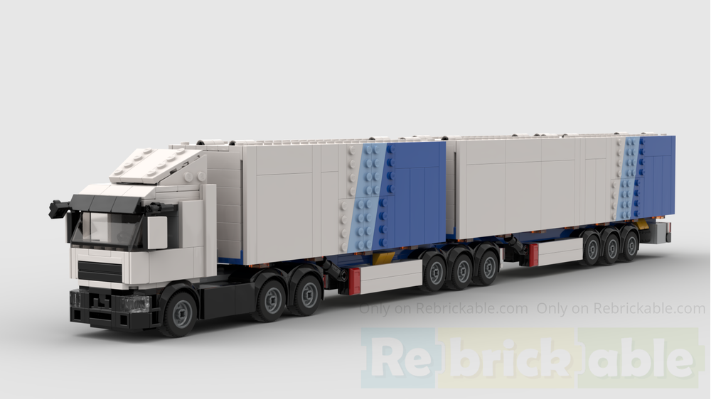 LEGO MOC B double trailer&tractor by phigeon | Rebrickable - Build with ...