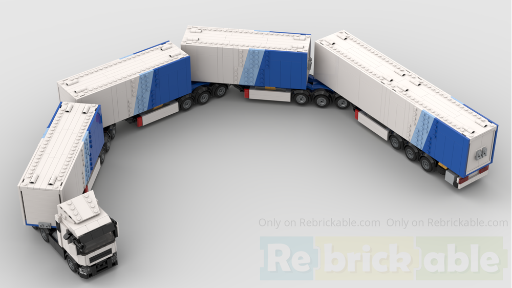 LEGO MOC B double trailer&tractor by phigeon | Rebrickable - Build with ...