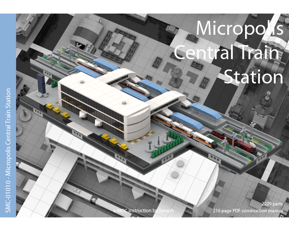 LEGO MOC Micropolis Central Train Station by Seraph | Rebrickable ...