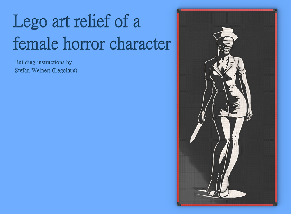 LEGO MOC-238853 Lego art relief of a female horror character by ...