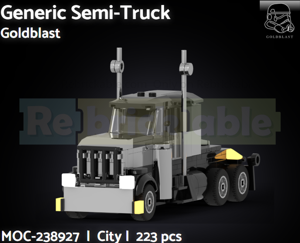 LEGO MOC-238927 Generic Semi-Truck by Goldblast | Rebrickable - Build ...