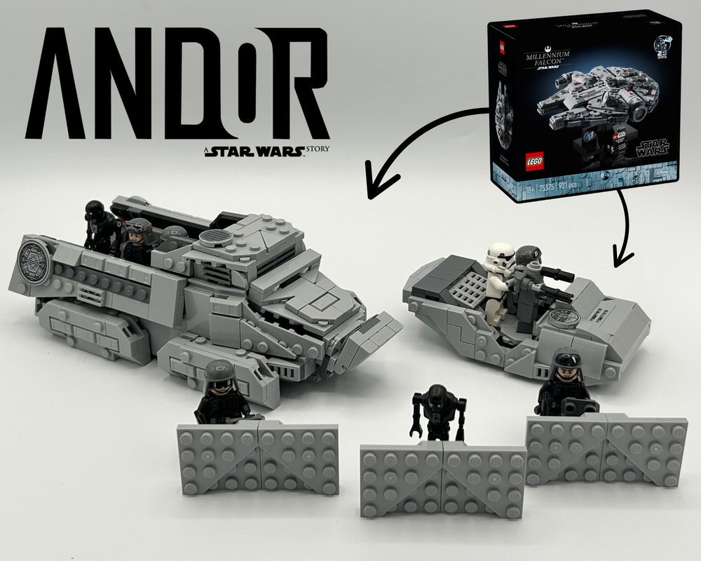 LEGO MOC Imperial Riot Tank & Armored Speeder & Barricades (75375 ...