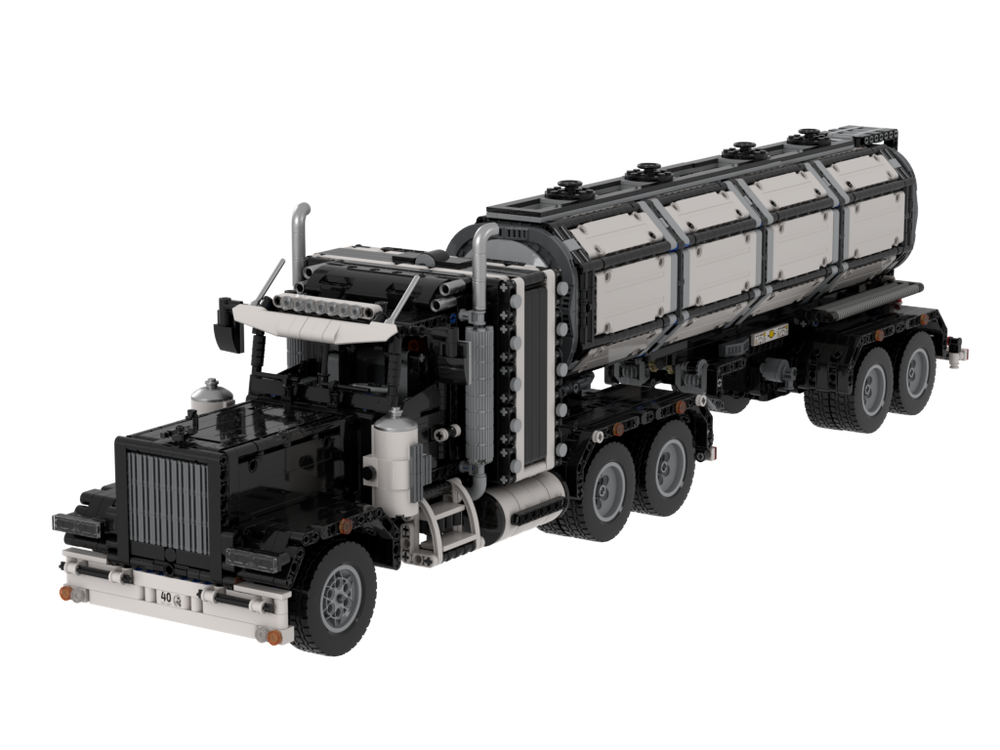 LEGO MOC US Semi Truck w. Tan Trailer by Scorpio007 | Rebrickable ...